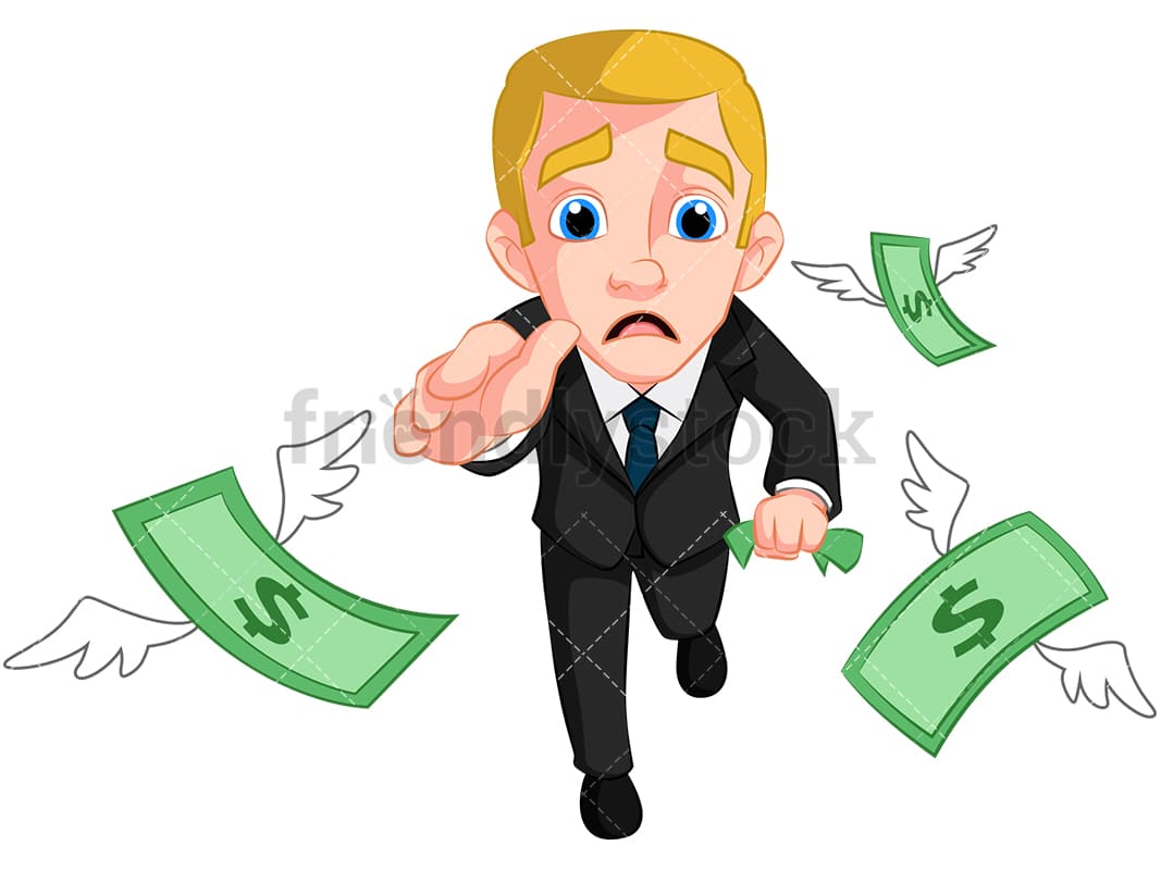 商人没有钱矢量卡通剪贴画友好的股票 - ManBet 万博