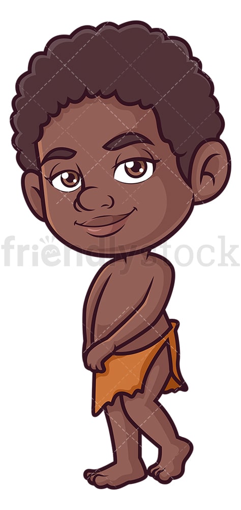 布什曼开始火卡通剪贴画矢量-友好股票 - ManBet 万博