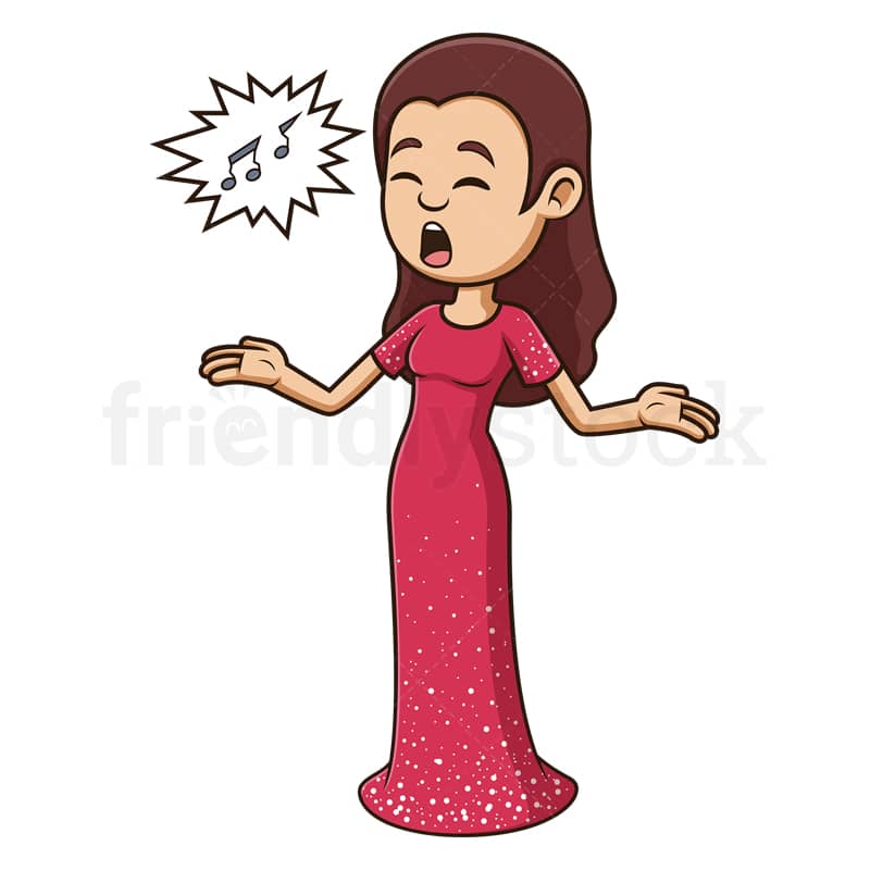 坏歌手卡通矢量插图股票剪辑艺术- FriendlyStock - ManBet 万博